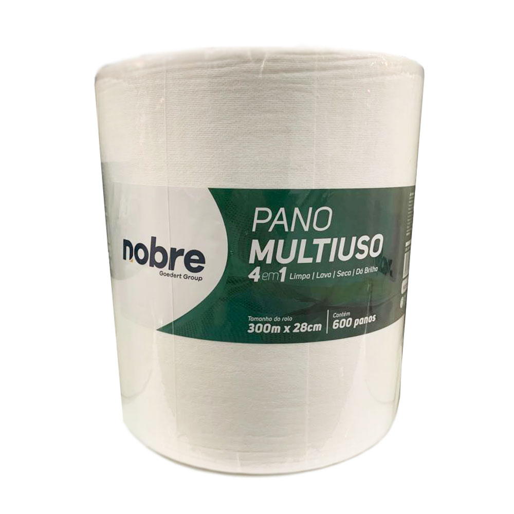 Pano Multiuso Slim - 28cm x 300m - Branco - Nobre - Goedert