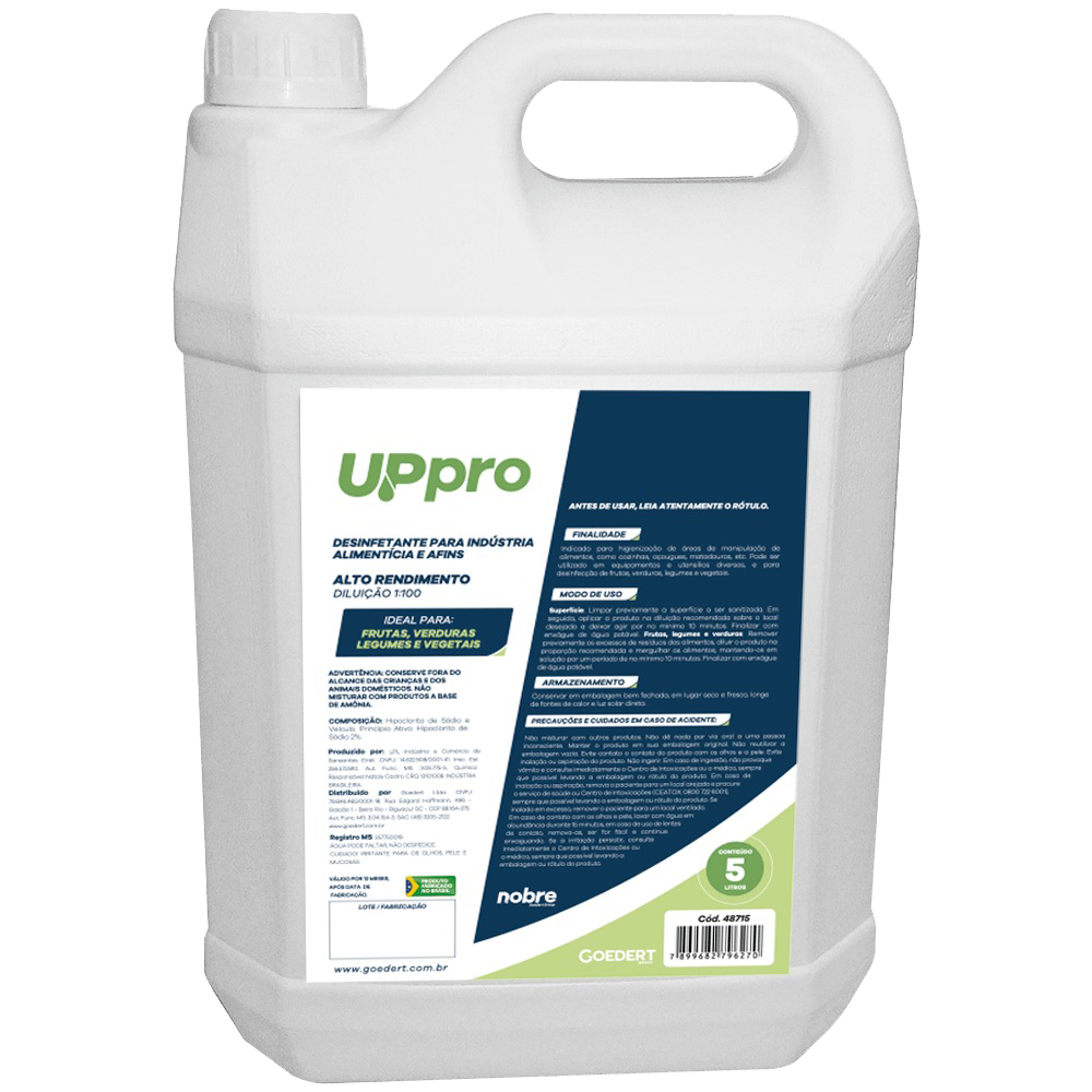 Desinfetante para Frutas, Verduras e Superfícies - 5 litros - UPPRO ...