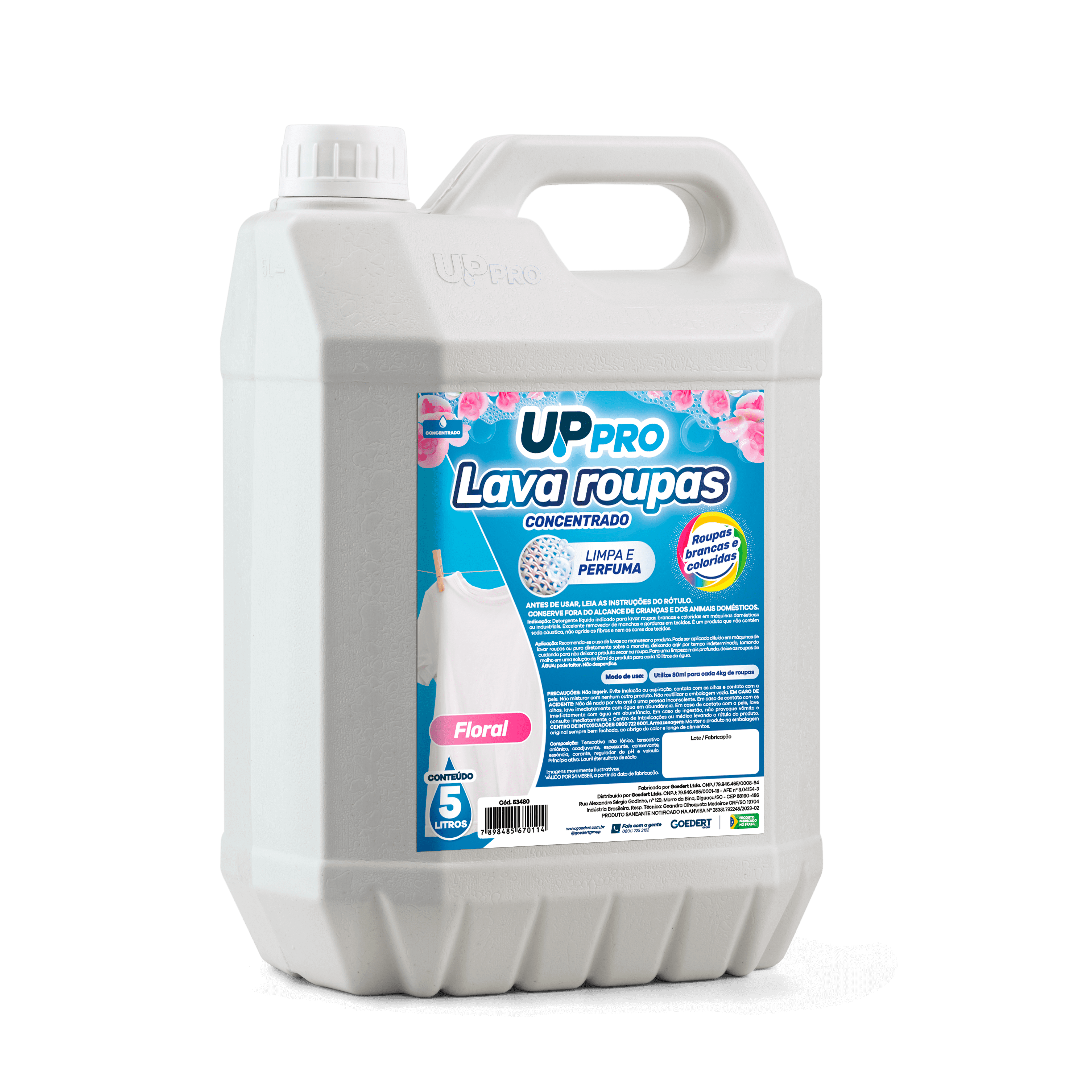Lava roupa liquido 5l (concent.) tradicional - UPPRO - Goedert