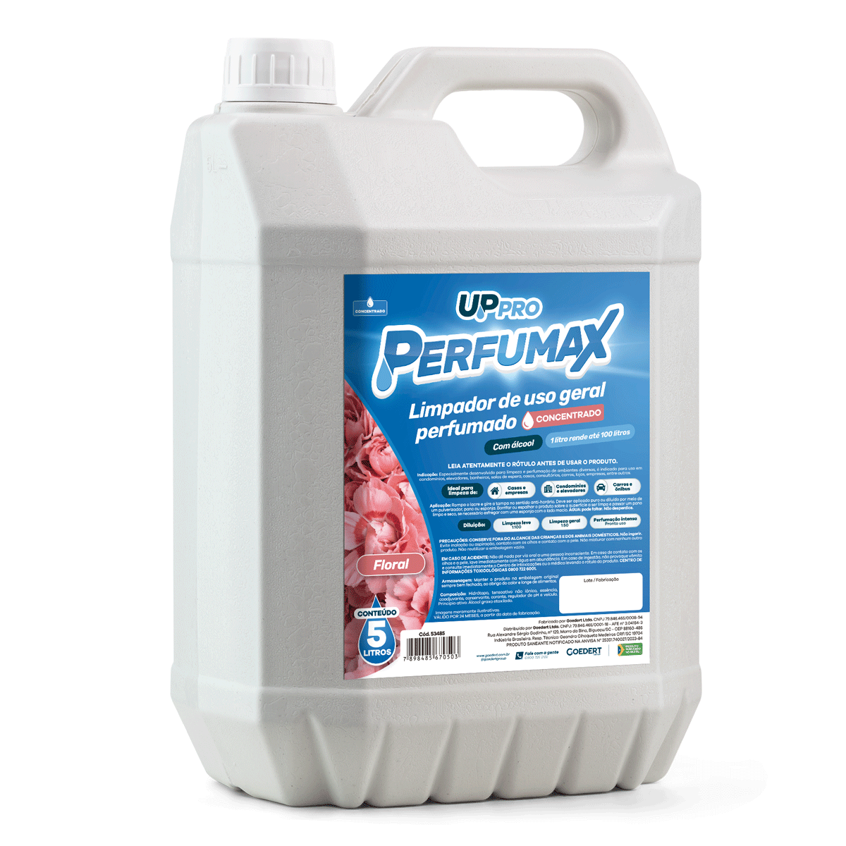 Limpador perfumado de uso geral 5L (concentrado 1:100) floral Perfumax ...